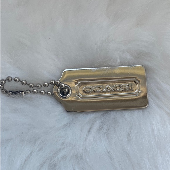 Coach | Accessories | Coach Metallic Silver Colored Hang Tag Keychain ...
